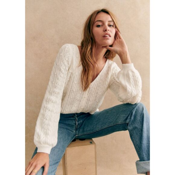 Sezane | Sweaters | Sezane Beryl Cardigan In Ecru Size Xl | Poshmark